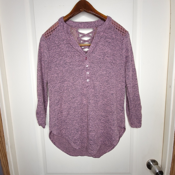 No Boundaries | Tops | Womens Medium 79 Criss Cross Back Sweater Half ...